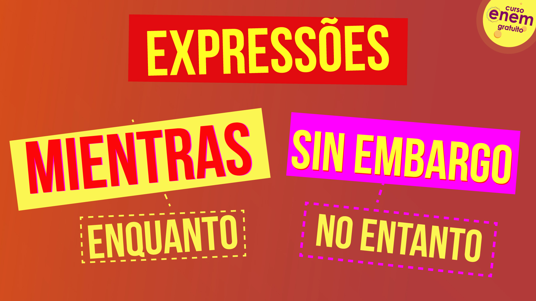 "Mientras" e "Sin Embargo": significado e quando usar - Espanhol Enem