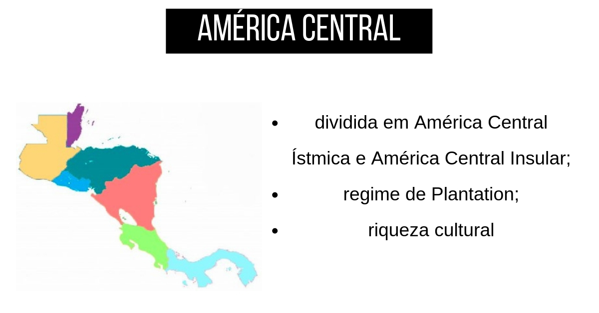 América Central e seus aspectos geográficos - Resumo Geografia Enem