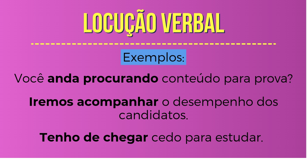 Locução verbal - Resumo de Português para o Enem