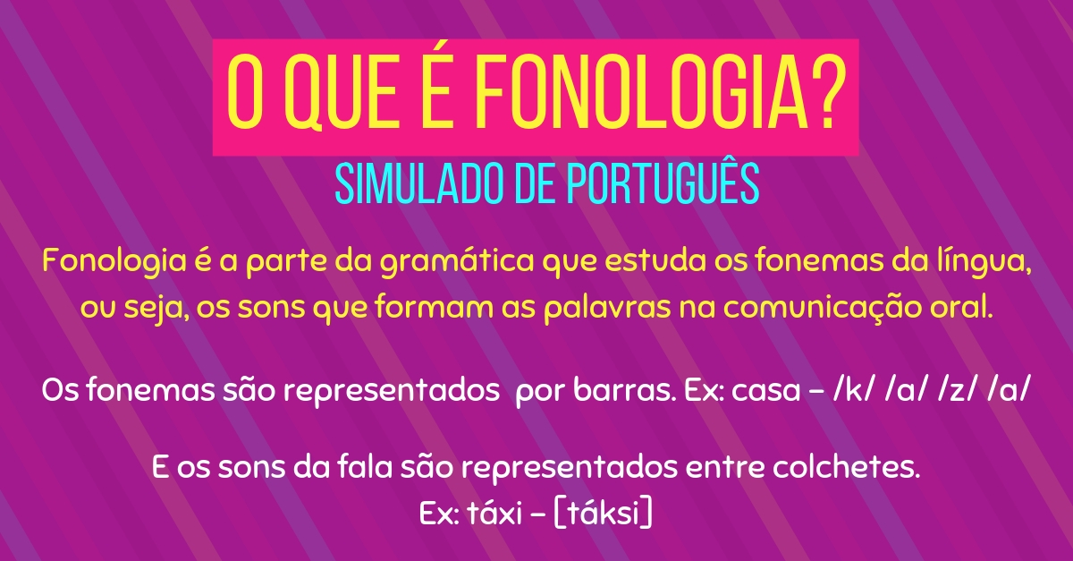 O que é Fonologia? - Simulado de Português para o Enem